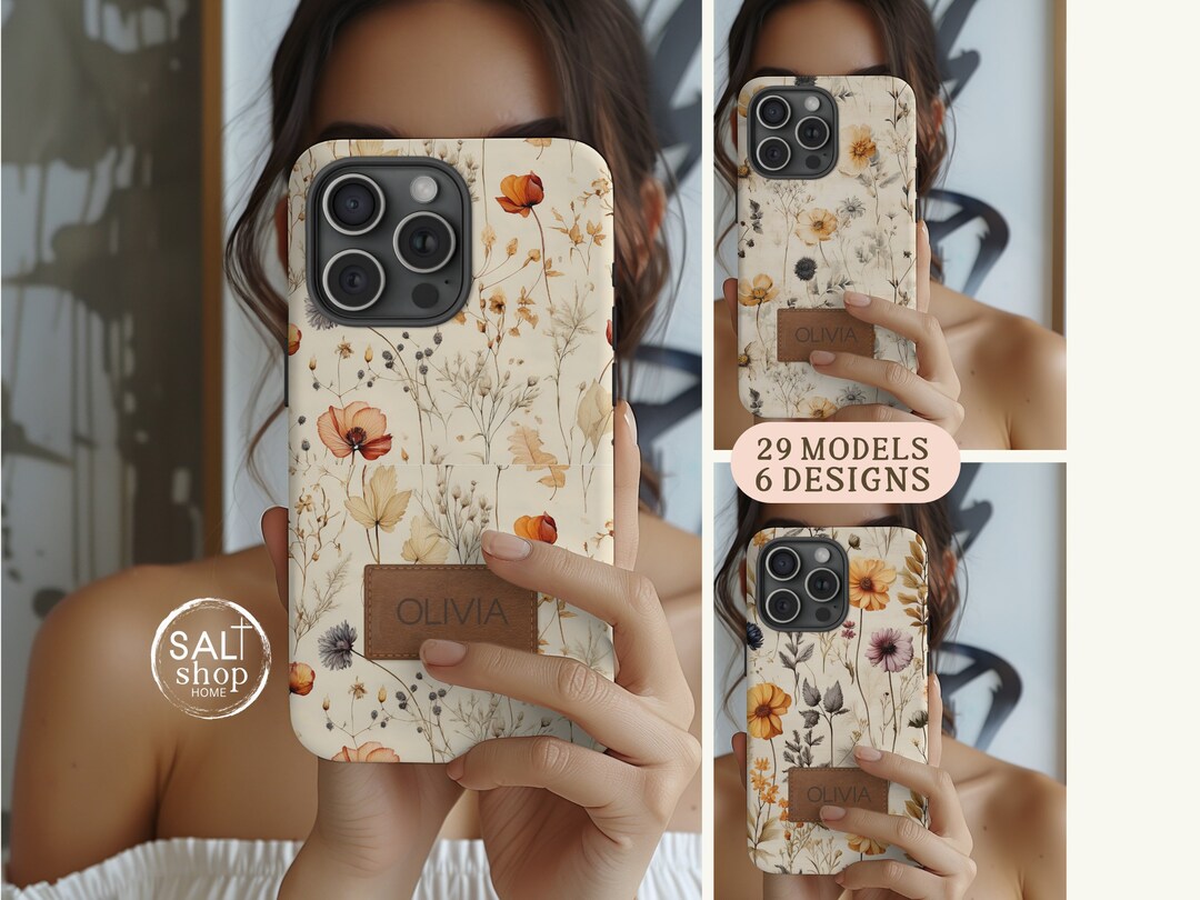 Custom Flower iPhone 15 Case 16, Floral 12 SE 13 Pro Max Case 12 Mini ...