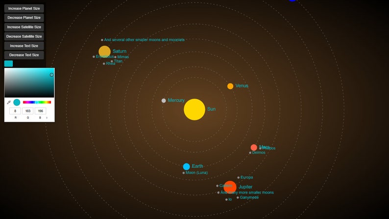 Code Your Own Solar System Adventure With HTML, CSS, and Javascript Planets, Moons, Fun Learning ...