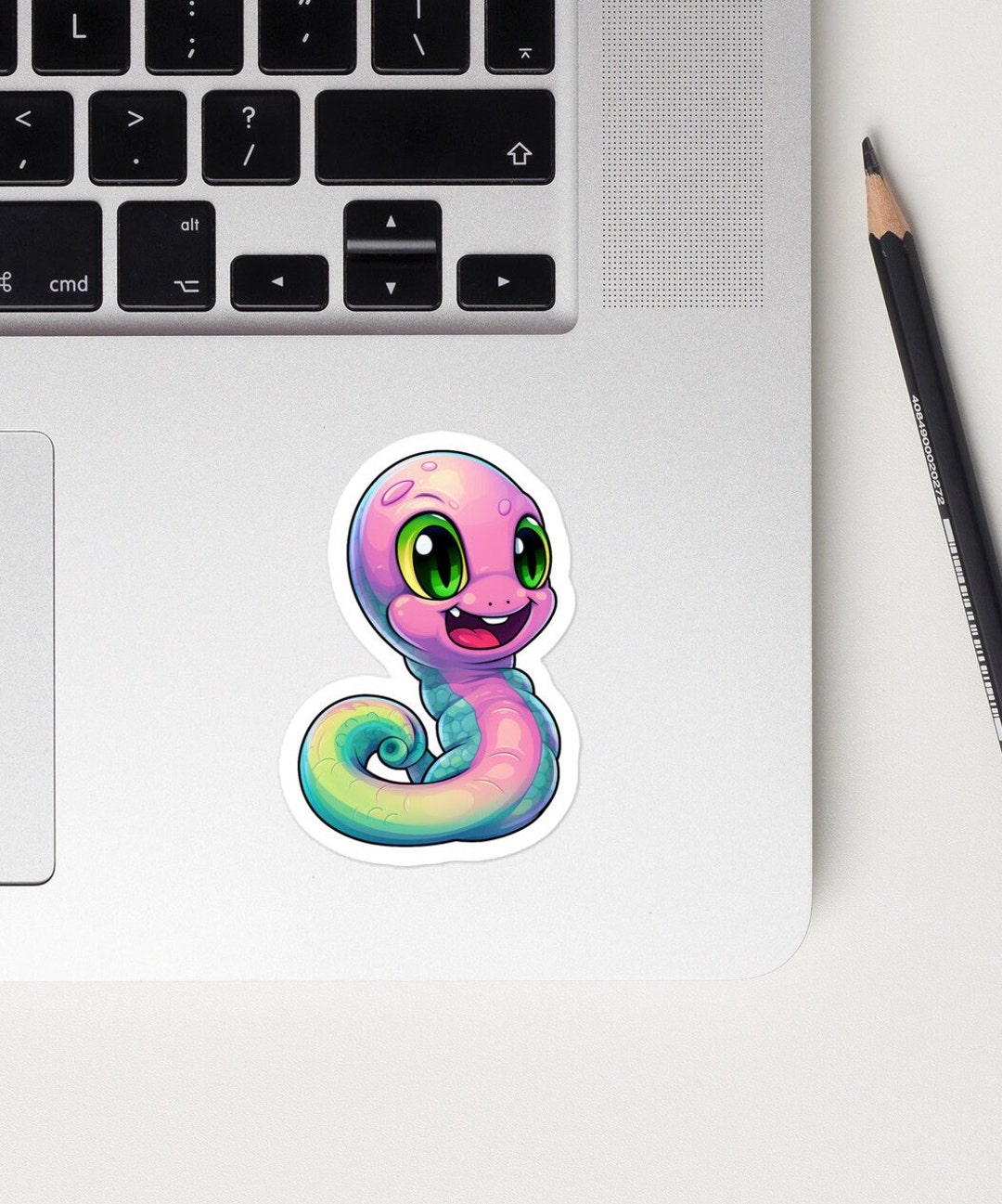 Squirmy Cute Worm Sticker Cartoon Anime Worm Neon Worm Sticker Gift - Etsy