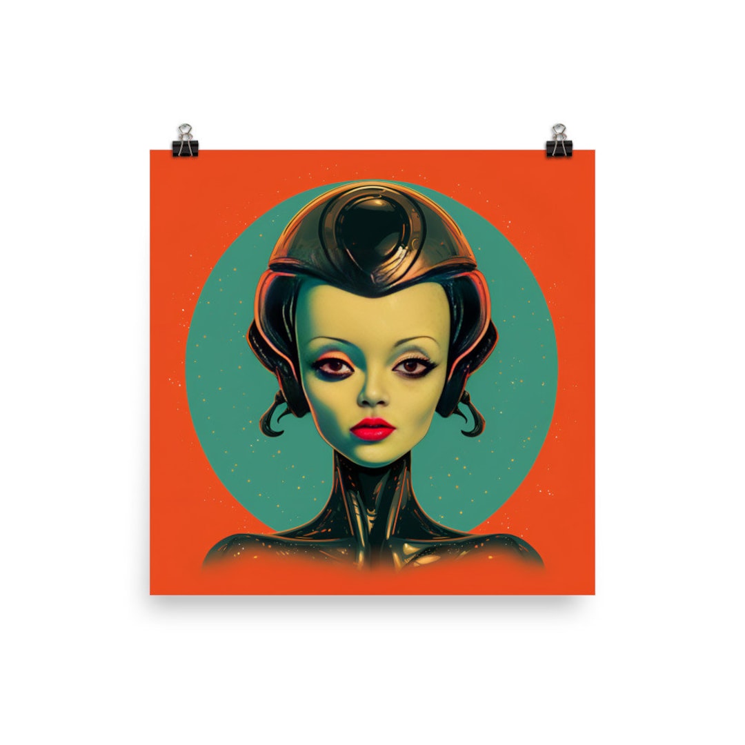 Retro Sci-fi Poster Alien Babe Poster Vintage Sci-fi Wall Art Gift for ...