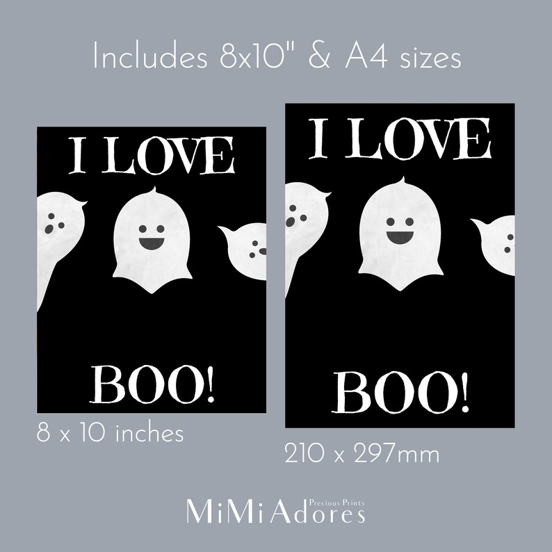Halloween Handprint Art Craft I Love Boo Handprint Ghost - Etsy