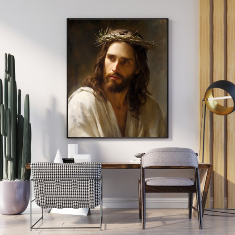 Jesus Print, Jesus Boho Art, Jesus Wall Art, Jesus Art, Jesus Portrait ...