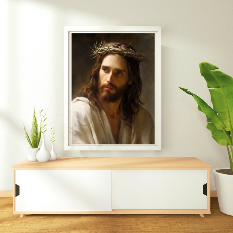 Jesus Print, Jesus Boho Art, Jesus Wall Art, Jesus Art, Jesus Portrait ...