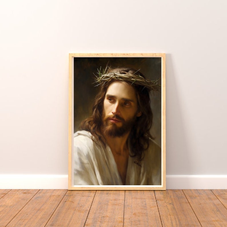 Jesus Print, Jesus Boho Art, Jesus Wall Art, Jesus Art, Jesus Portrait ...