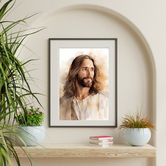 Jesus Print Jesus Boho Art Jesus Wall Art Jesus Oil - Etsy