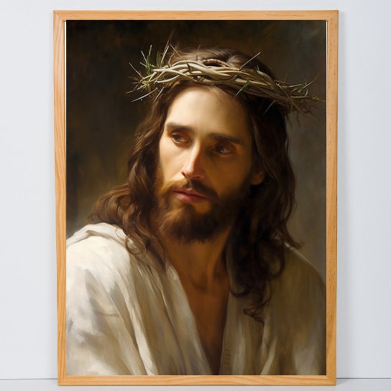 Jesus Print, Jesus Boho Art, Jesus Wall Art, Jesus Art, Jesus Portrait ...