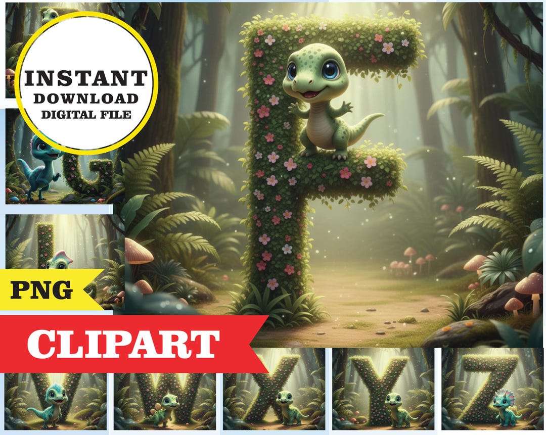 Dinos, Clipart, 3D Clipart, Dinosaur Images, Alphabet, Dinosaur Letters ...
