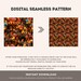 3D Fall Mushroom Seamless Patterns, Mushroom Digital Paper, Autumn ...