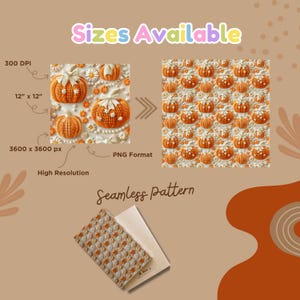 Plush Pumpkins Seamless Pattern, Halloween Digital Paper Background ...