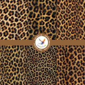 Leopard Digital Paper Animal Skin Seamless Pattern Textures Leopard ...