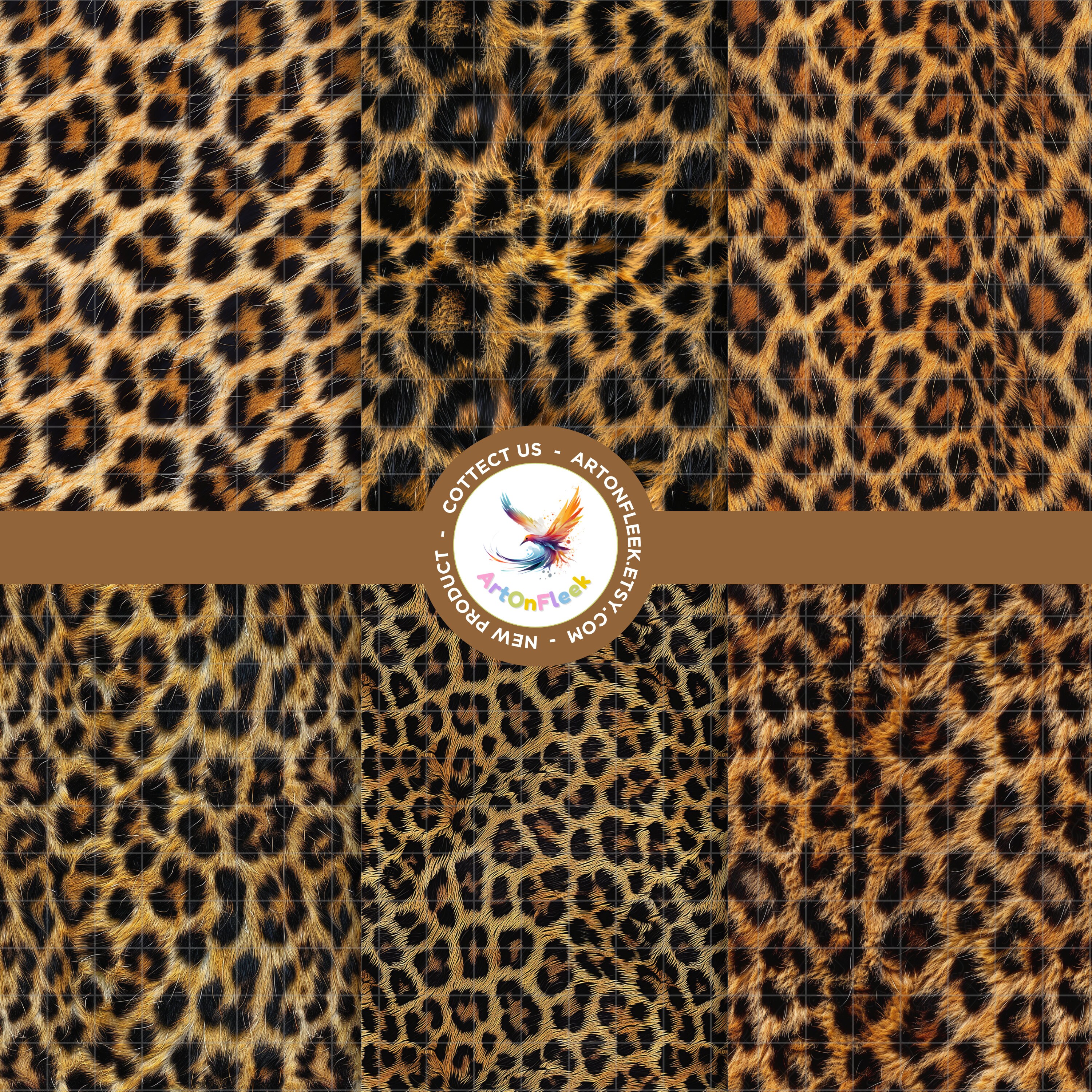 Leopard Digital Paper Animal Skin Seamless Pattern Textures Leopard ...
