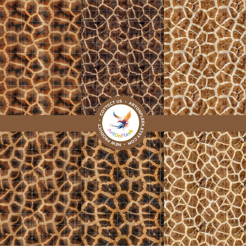 Giraffe Skin Seamless Pattern, Animal Skin Digital Paper, Textures ...