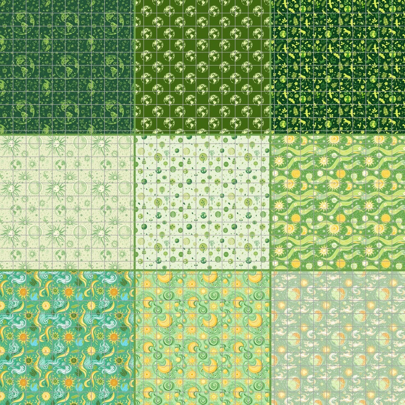 Earth Day Digital Paper Nature Lover Seamless Pattern Eco Friendly ...