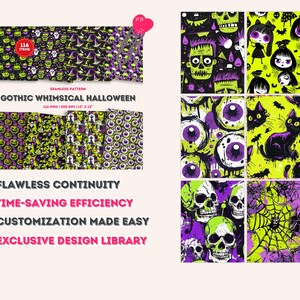 Gothic Whimsical Halloween Digital Papers, Halloween Fall Seamless ...