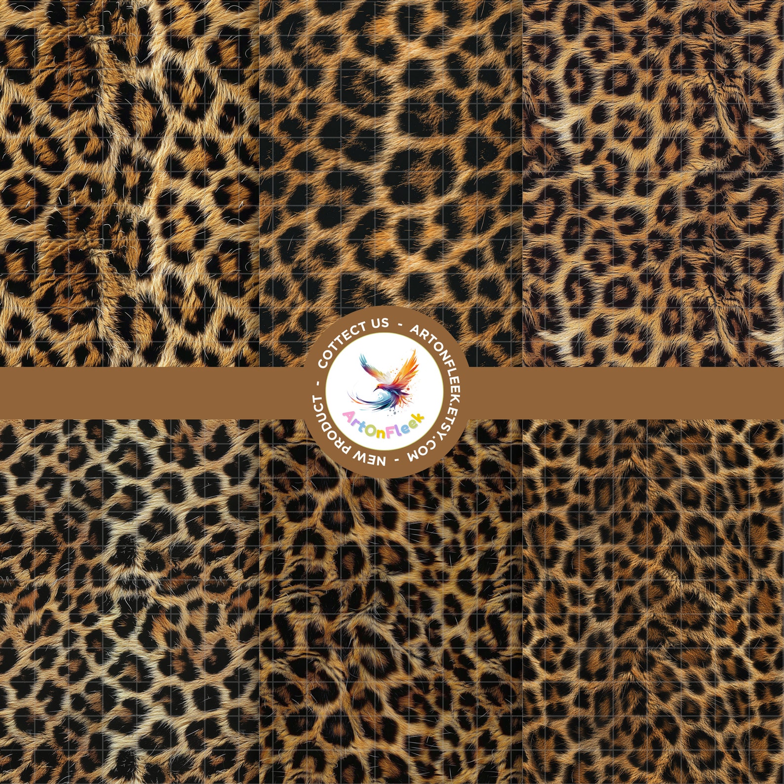 Leopard Digital Paper Animal Skin Seamless Pattern Textures Leopard ...