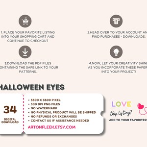 Halloween Eyes Digital Papers, Spooky Eyes Seamless Pattern Scary ...