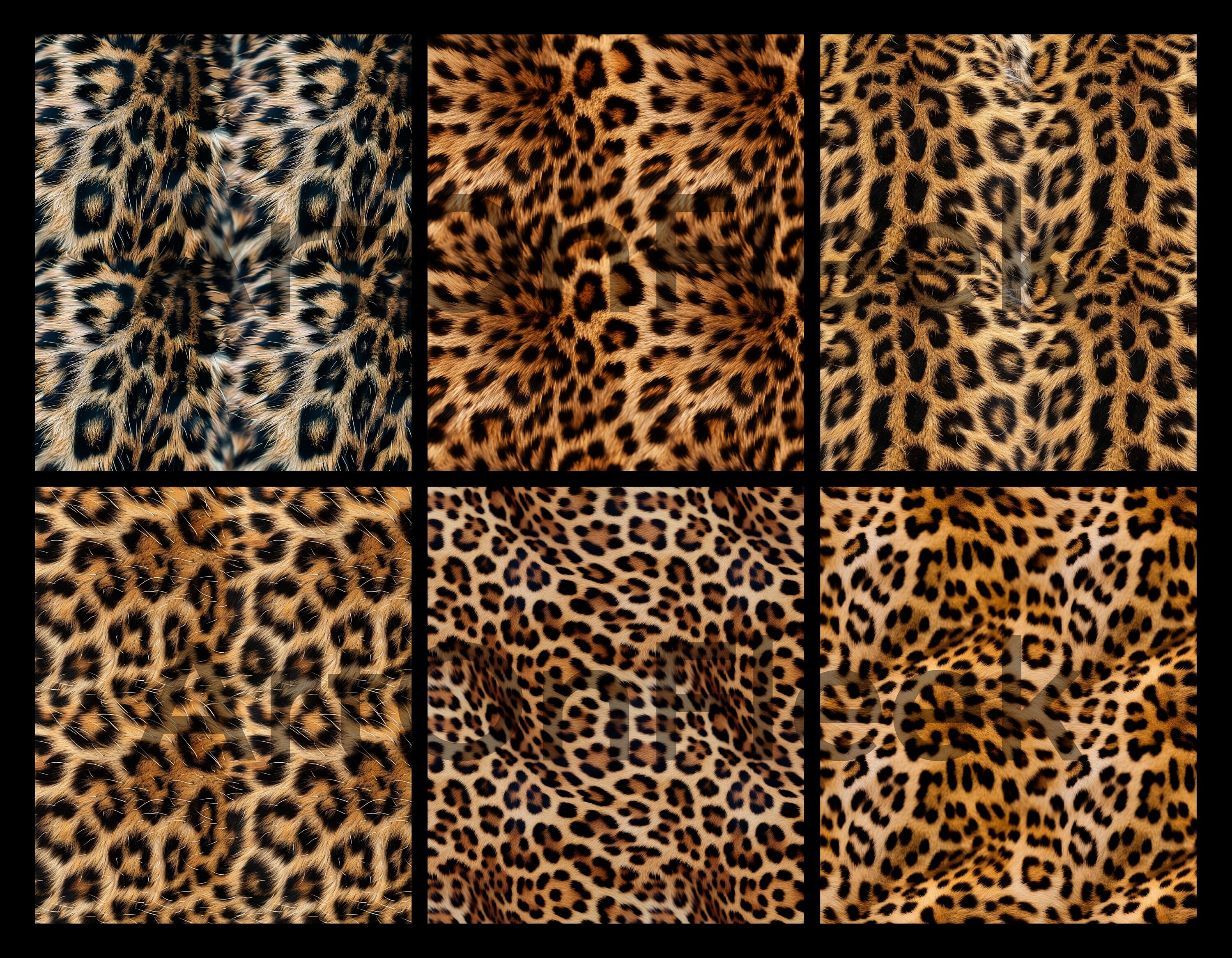Leopard Digital Paper Animal Skin Seamless Pattern Textures Leopard ...