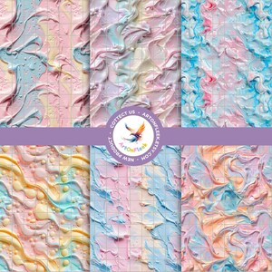 Abstract Pastel Seamless Pattern, Photography Digital Paper, Pastel ...