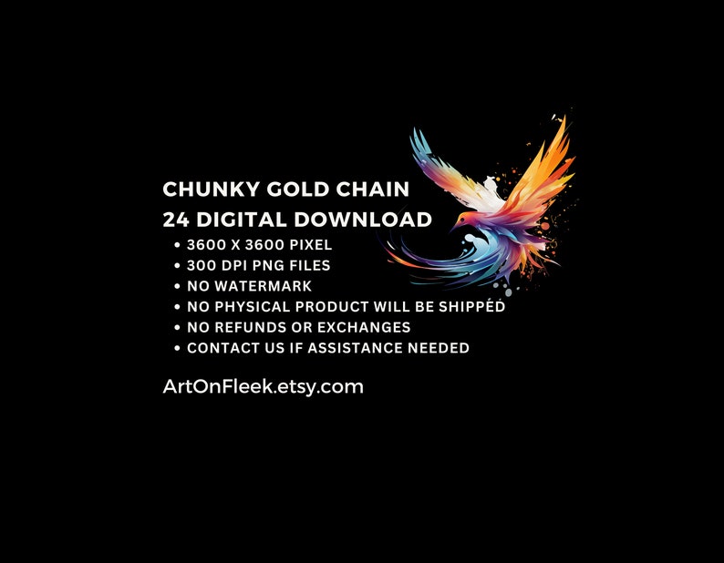 Chunky Gold Chain, Seamless Pattern, 24 Digital Papers, Gold Pattern ...