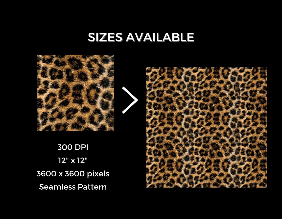 Leopard Digital Paper Animal Skin Seamless Pattern Textures Leopard ...