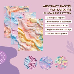Abstract Pastel Seamless Pattern, Photography Digital Paper, Pastel ...