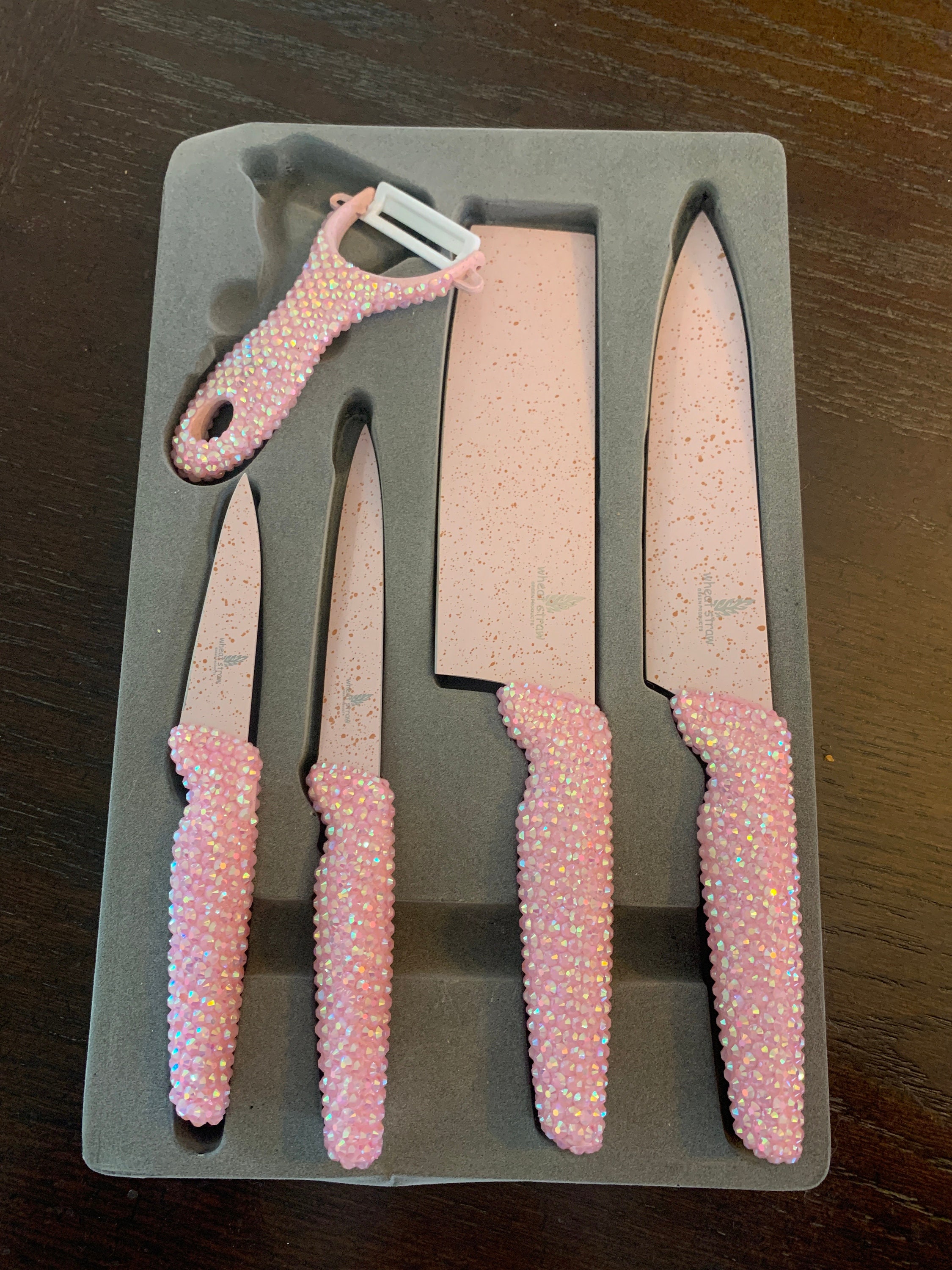 Pink Bling Kitchen Knife Set - Etsy