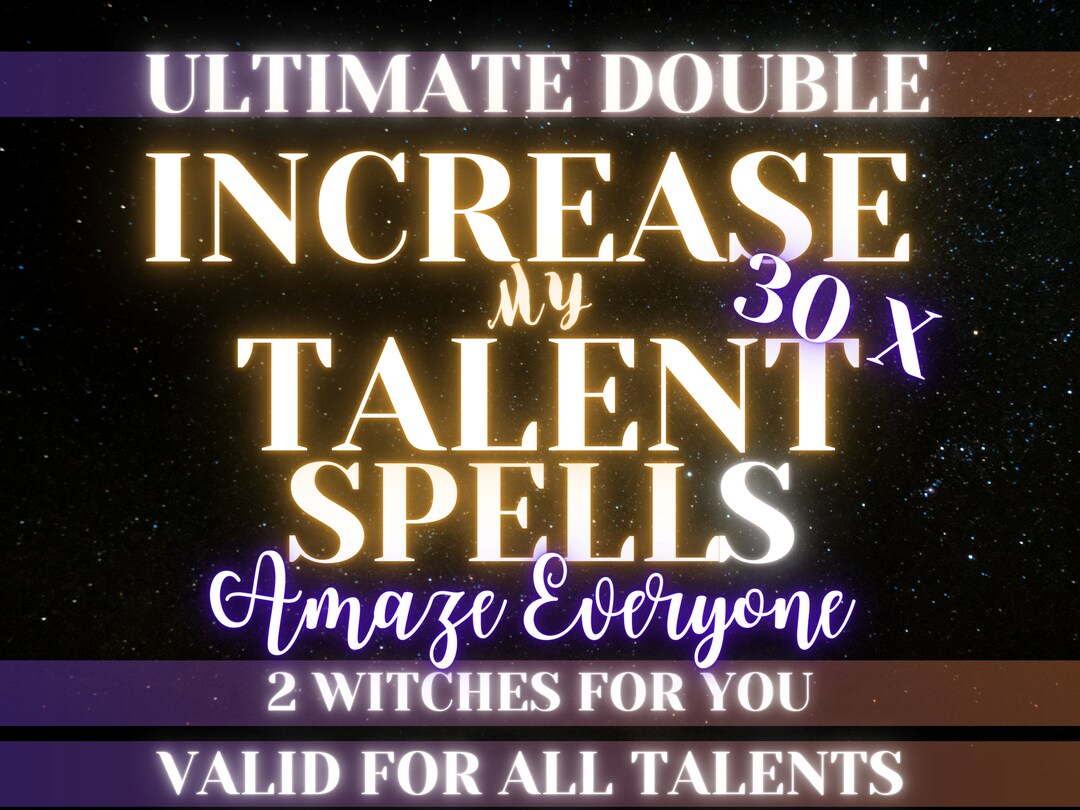 Ultimate DOUBLE INCREASE My TALENT Spell Boost Talent Extrime Talent ...