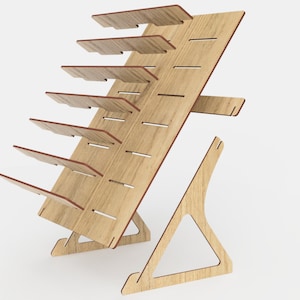 Card Counter Display Stand Laser Cut Svg Files • Postcard Market Stall • Market Stand Digital ...