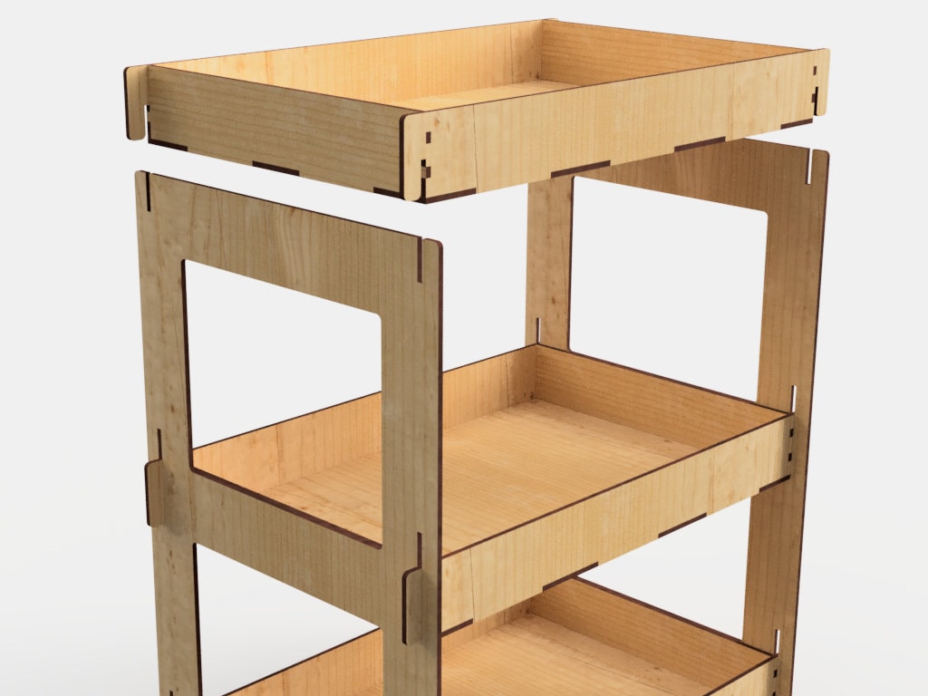 Retail Display Stand Laser Cut Template 2 Sizes 3 Tier Shelves Trade ...