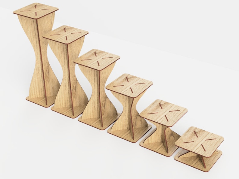 Retail Display Stand Laser Cut Single-level Stand 6 Sizes Countertop ...