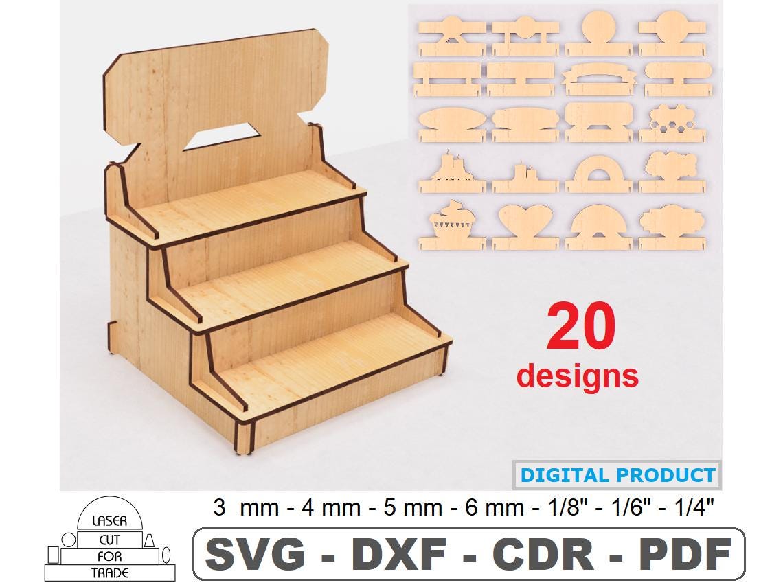 Portable Market Stand Laser Cut Files With 20 Showcase Designs, Retail ...