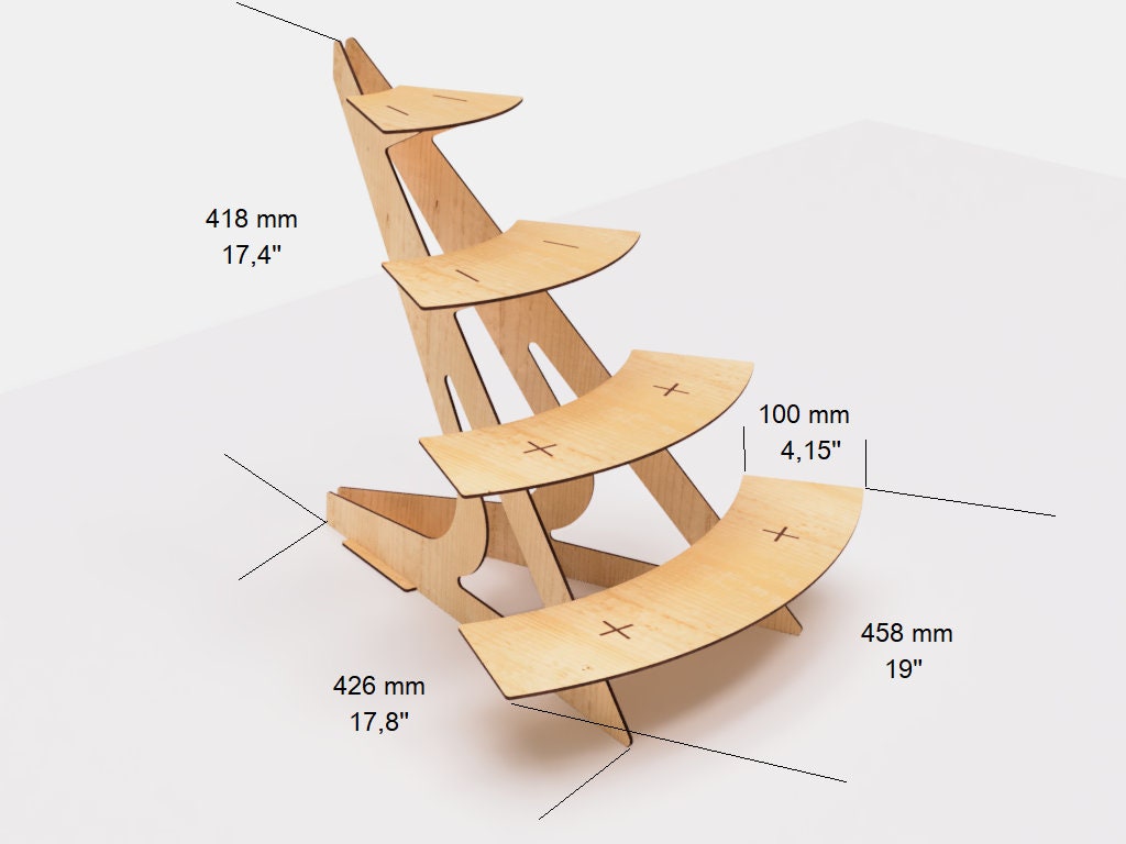 Rounded Stand Shelves SVG Laser Cut Files Retail Stand SVG Files Indoor ...