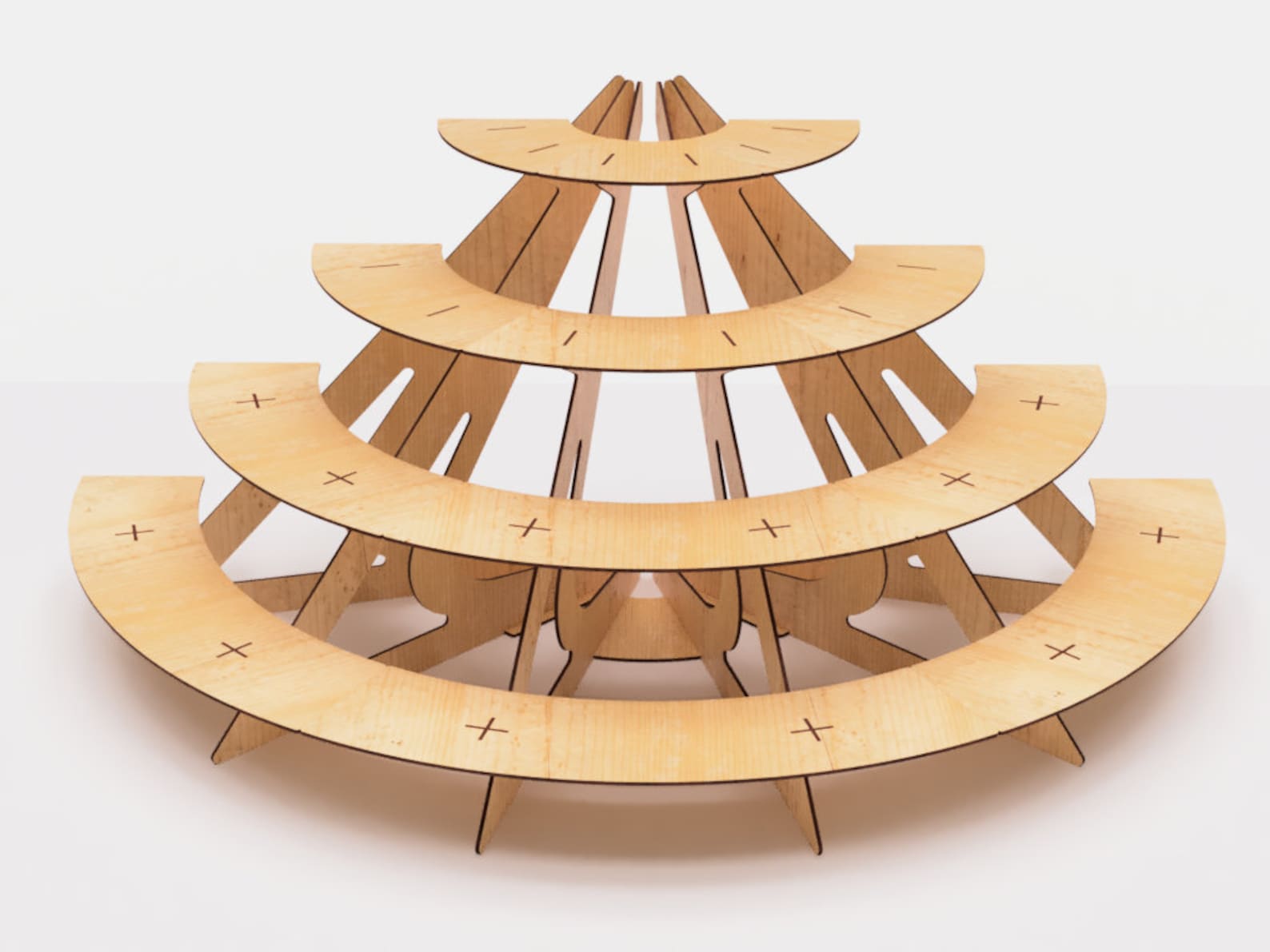 Rounded Stand Shelves SVG Laser Cut Files • Retail Stand SVG Files ...