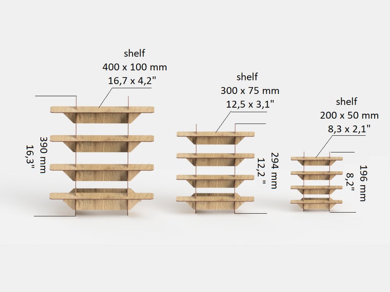 4 Layer Retail Counter Display Stand Set 3 Sizes Store Shelves Display ...