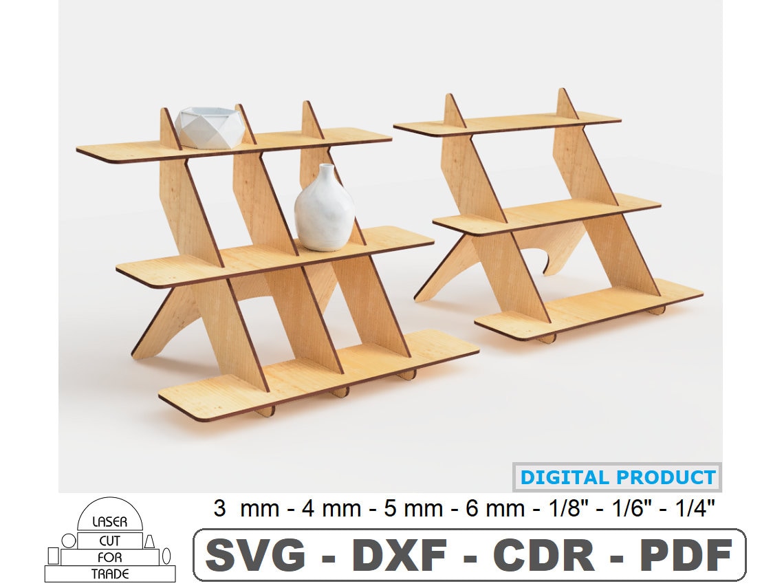Laser Cut Retail Display Stand Retail Shelving Mobile Showcase 3 Tiered ...