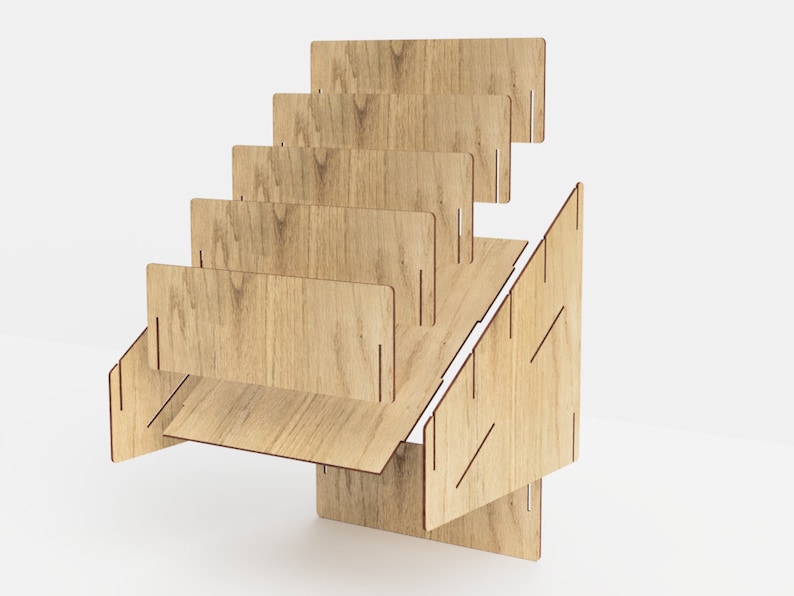 Retail Counter Display Stand Laser Cut Template 3 Sizes Craft Booth Market Stall Organizer ...