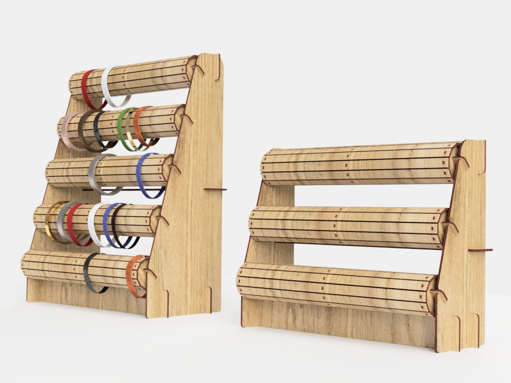 Bracelet Display Stand 2 Size 5 and 3 Rows Laser Cut Watch Stand ...