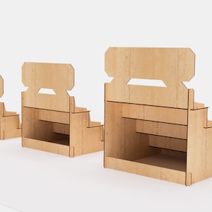 Trading Market Shelves Laser Cut Files • Retail Stand SVG • Cupcake ...