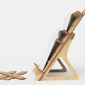 Card Counter Display Stand Laser Cut Svg Files • Postcard Market Stall • Market Stand Digital ...