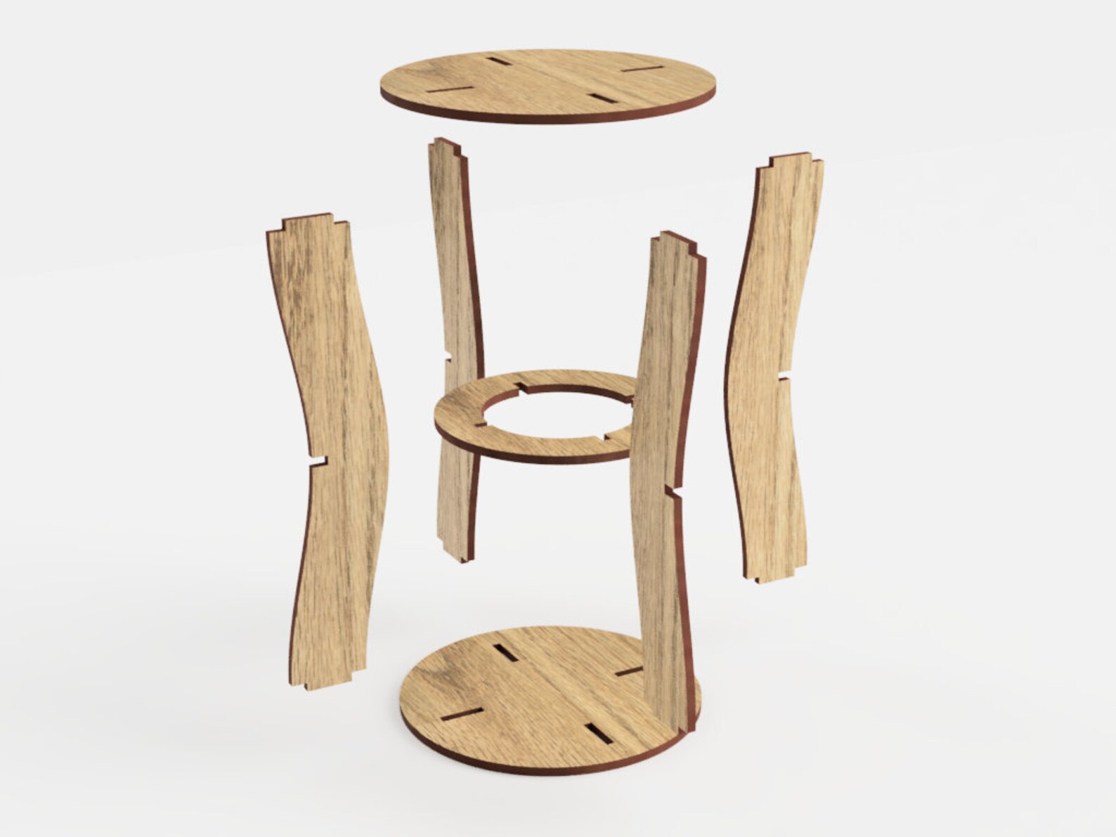 Retail Display Stand Column Laser Cut | Single-level Stand 6 Sizes ...
