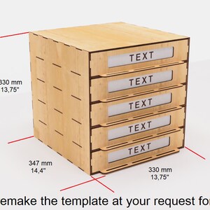 Table Organizer of 5 Drawers Laser Cut Files • Stacking Box • Storage ...