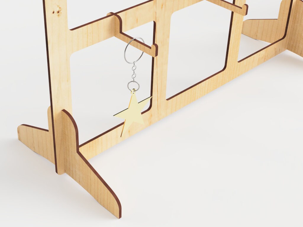 Keychain Display Stand SVG Laser Cut Files - Etsy