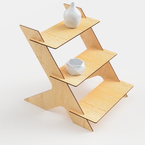 Laser Cut Three-tier Table Shelf | Retail Display Stand | Market or ...