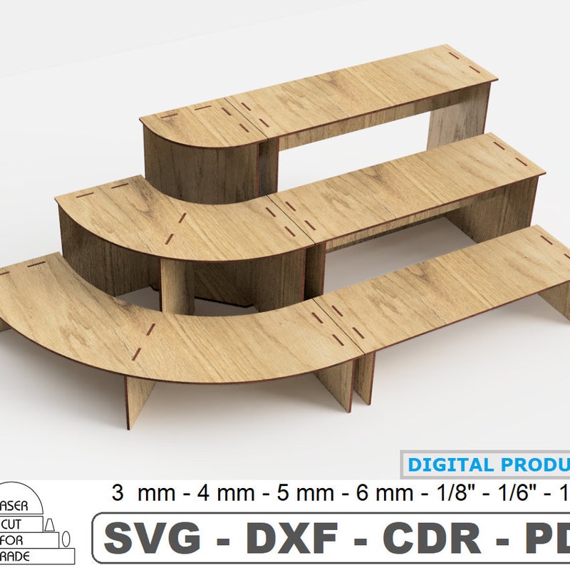 Wood Multi Level Shelves - Etsy