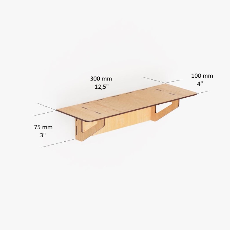 Laser Cut Wall Shelf SVG, Floating Shelf, Woodworking Plans, Digital ...