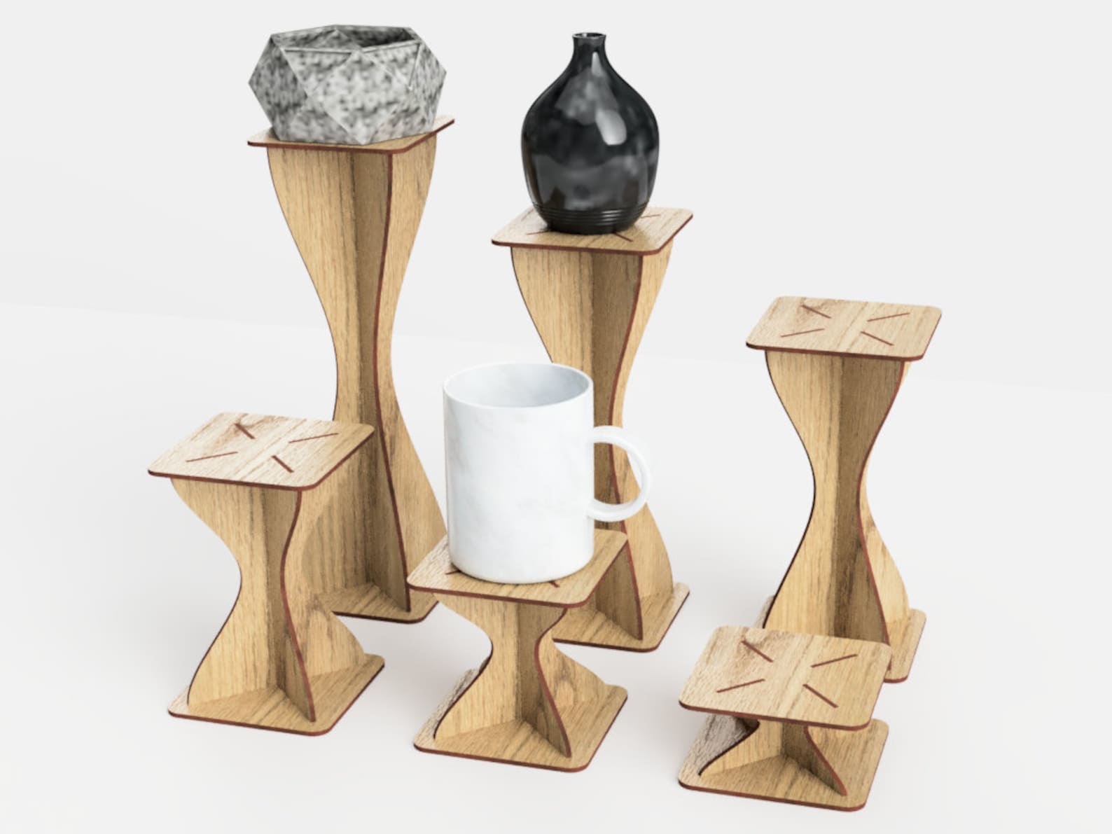 Retail Display Stand Laser Cut Single-level Stand 6 Sizes Countertop ...