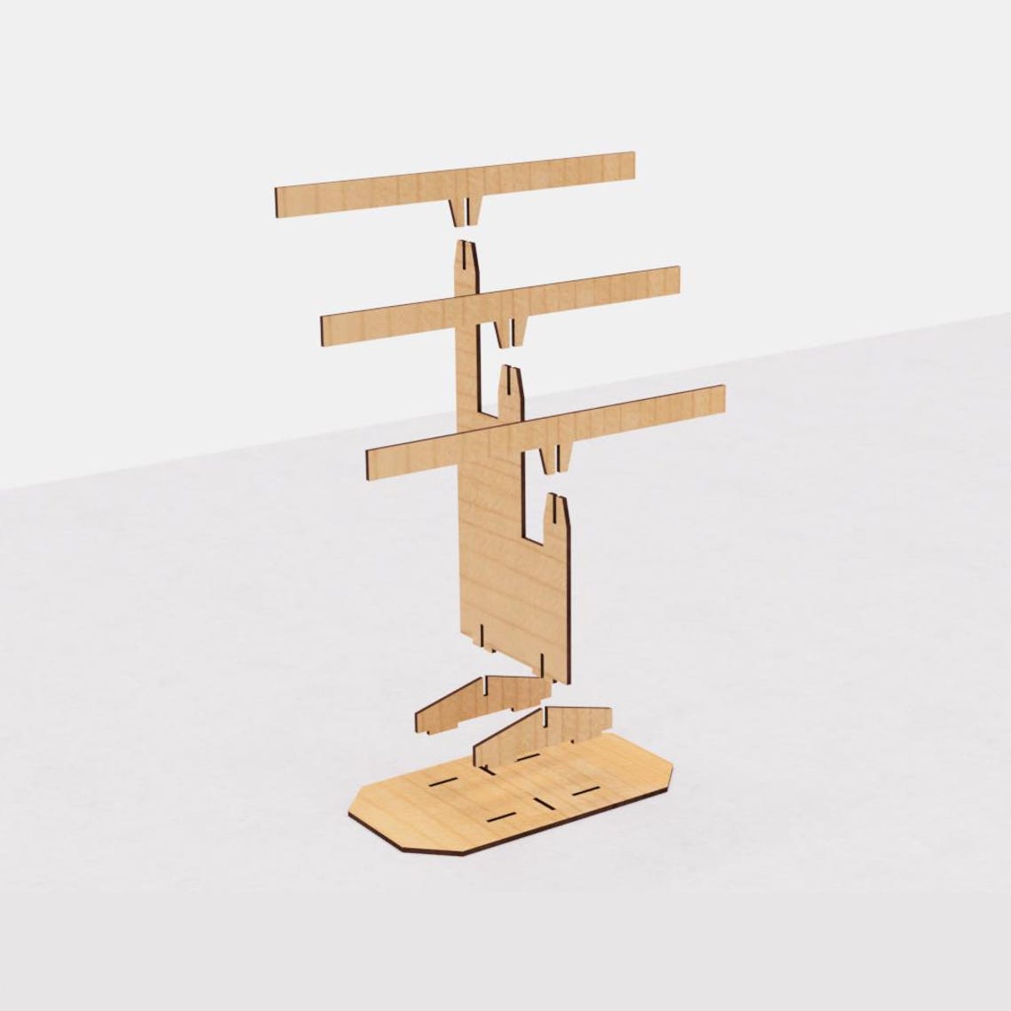 Bracelet and Keychain Holder Laser Cut Files, Bracelet Stand, Keychain ...