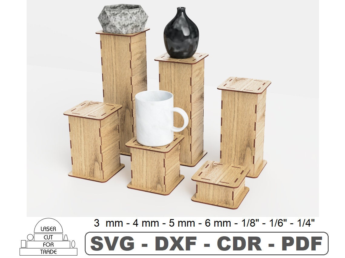 Retail Display Stand Single-level Stand 6 Sizes Square Countertop Riser ...