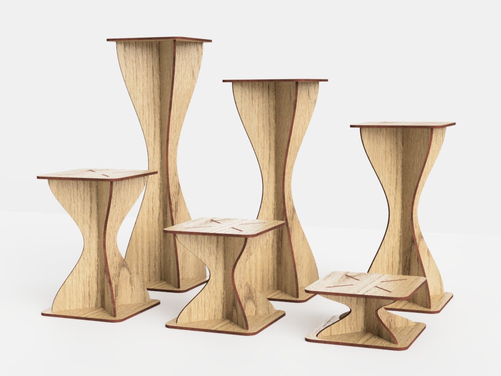 Retail Display Stand Laser Cut Single-level Stand 6 Sizes Countertop Riser Display Podium ...