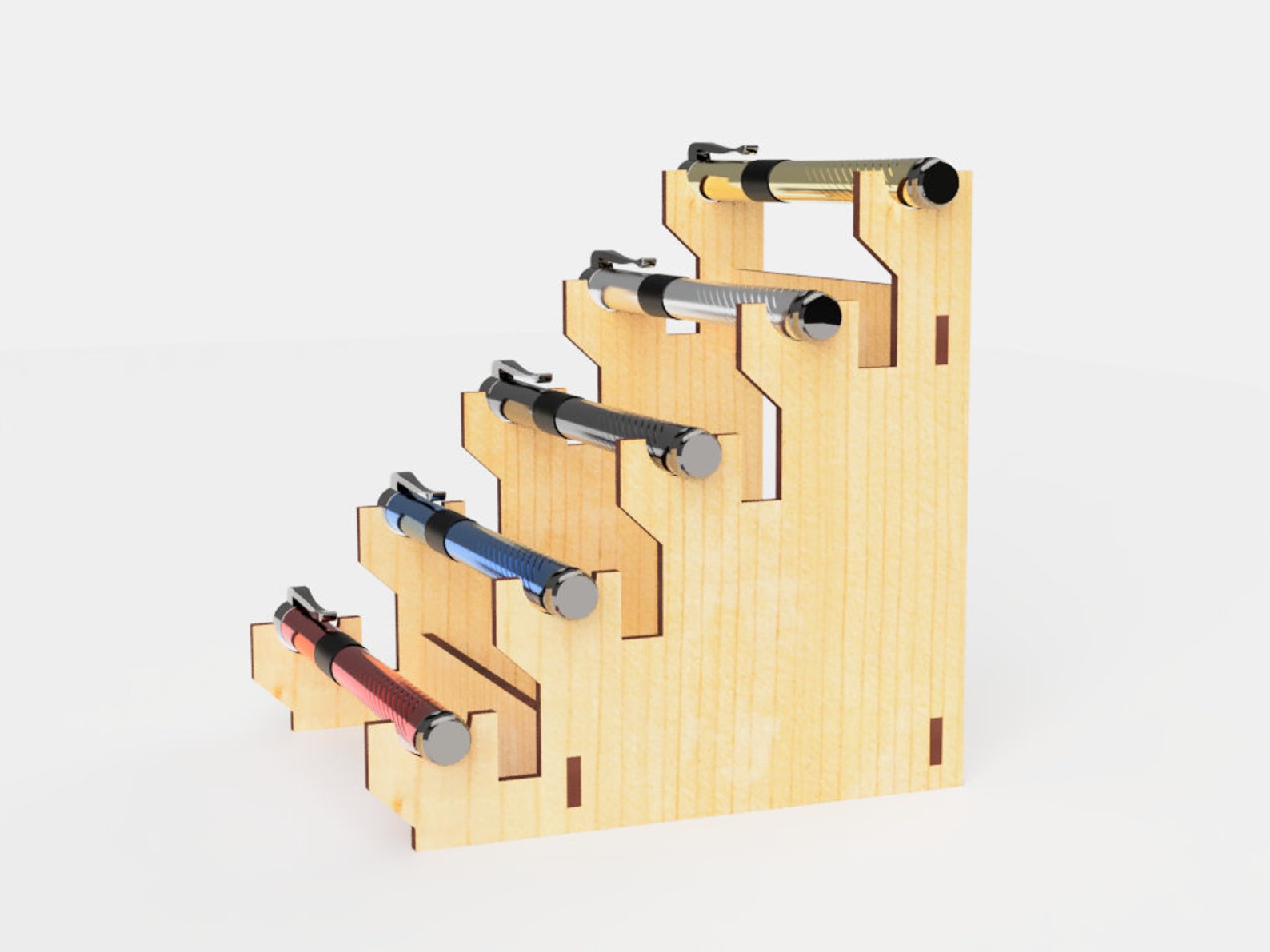 Stand for Five Pens Laser Cut Files Pencil Holder File Pen Display SVG ...